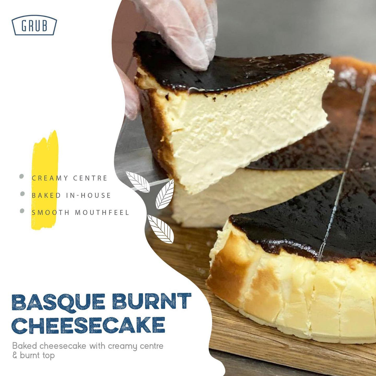 Whole Basque Burnt Cheesecake | GRUB Singapore